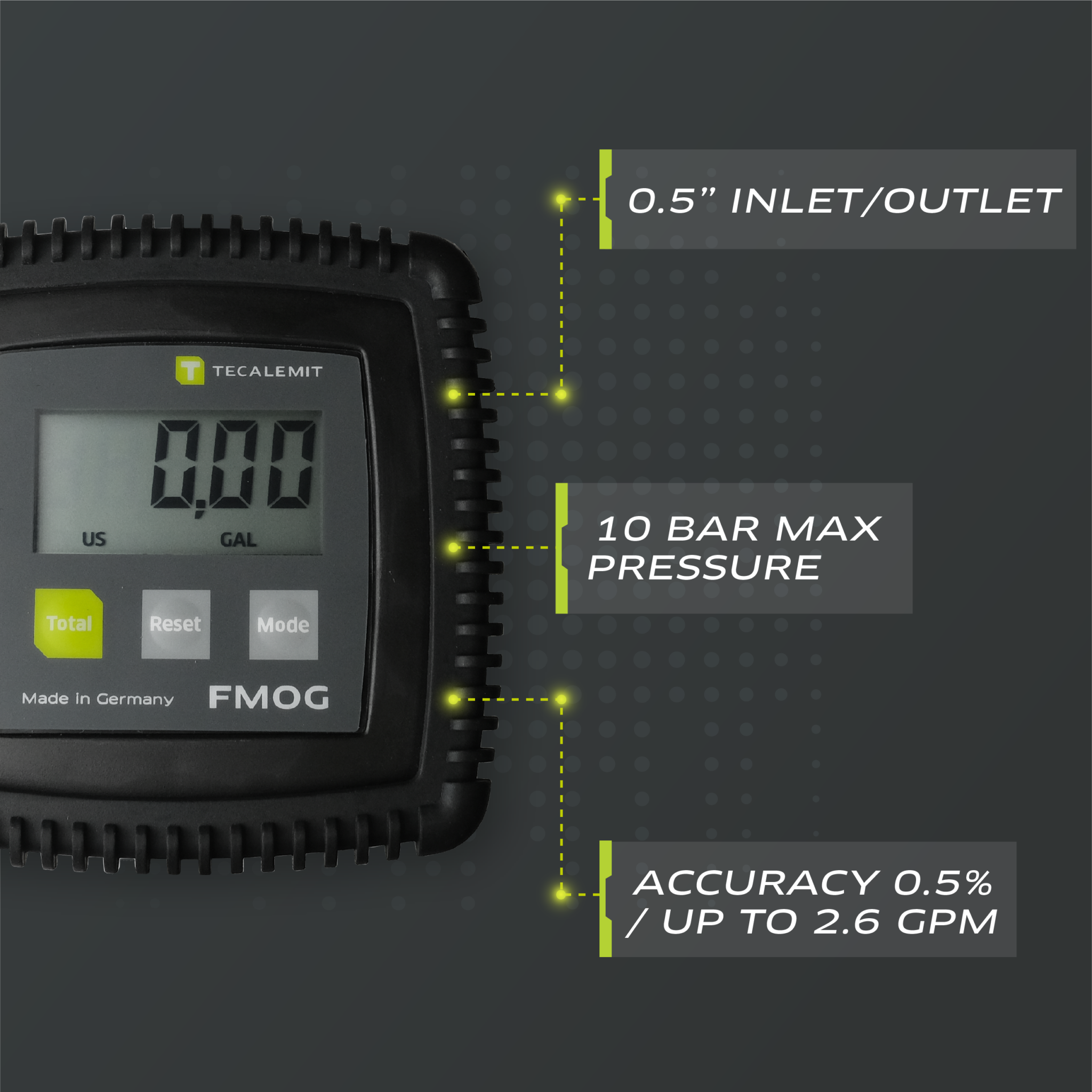 FMOG Heavy Lube Oil Flow Meter - TECALEMIT USA