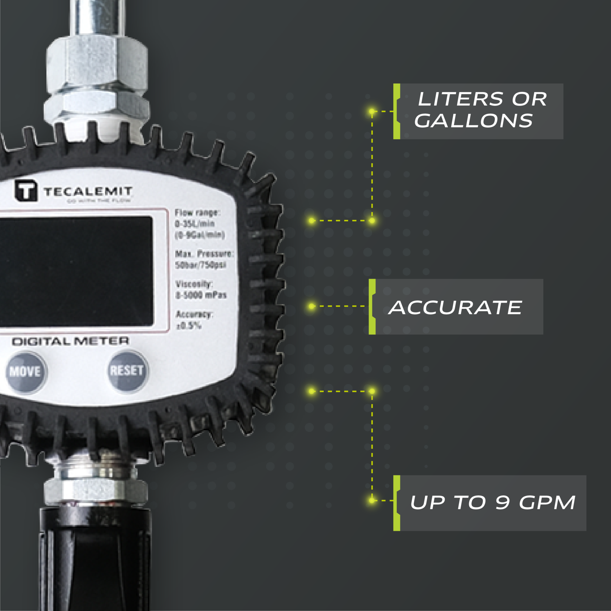 Digital Metered Oil Dispensing Nozzles - TECALEMIT USA